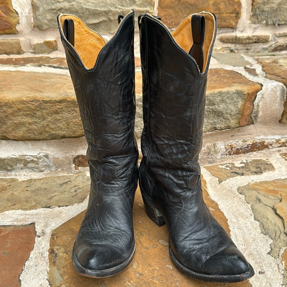 Old Gringo | Shoes | Old Gringo Black Vintage Ditressed Cowgirl Boots ...